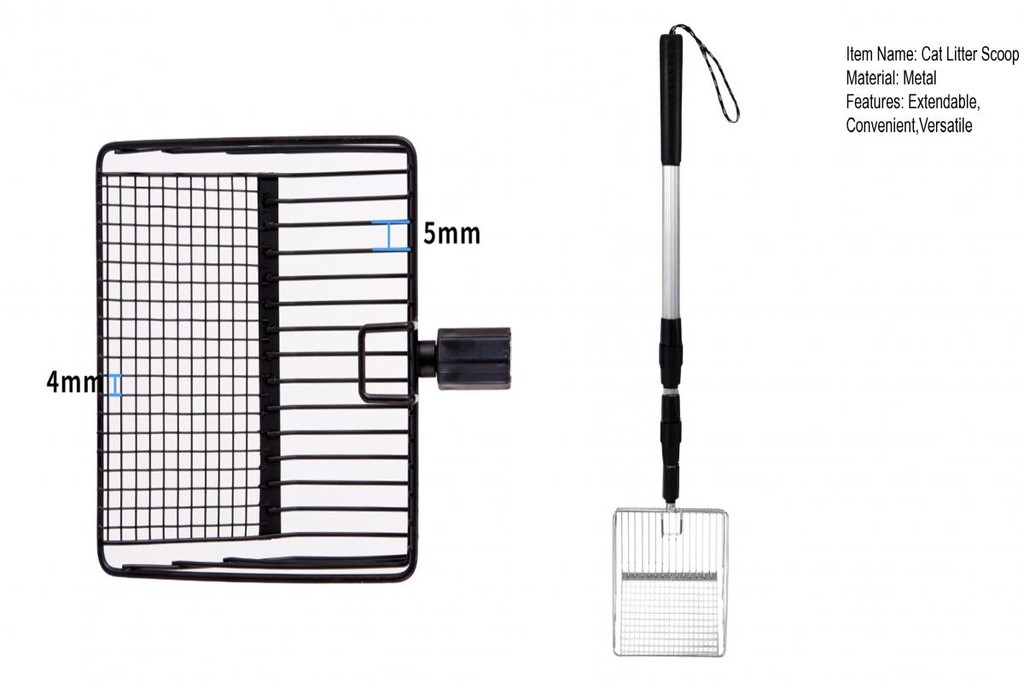 [TY] Telescopic Cat Litter Scoop Back-friendly Cat Litter Scoop ...