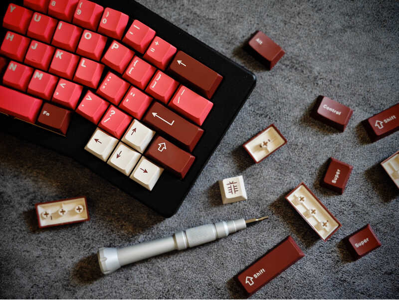 GY Cherry Profile DOUBLE SHOT FONT PBT Keycaps ABS Font Para Sa MX ...