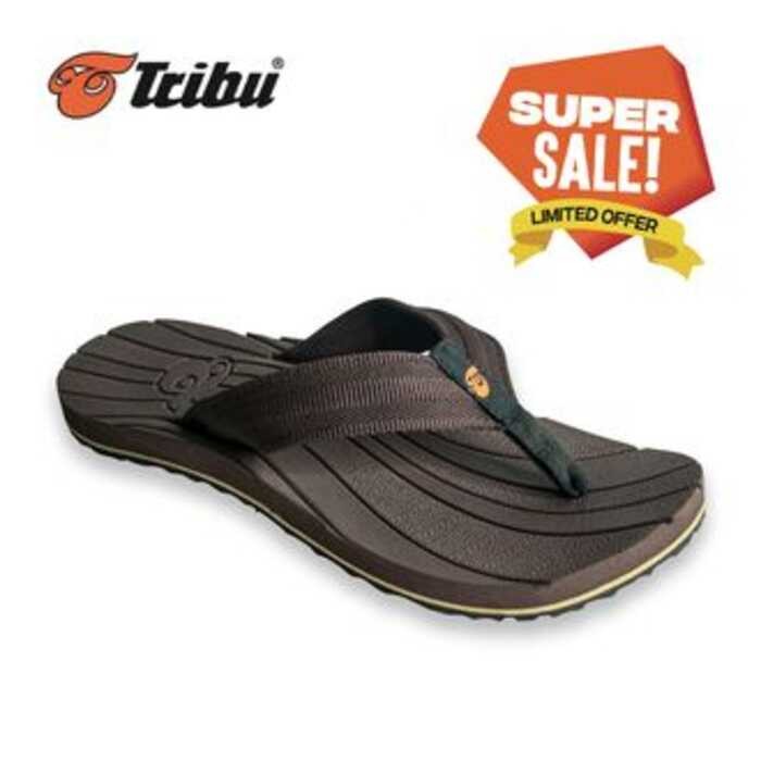 Tribu Price Drop Off MNB Le006 Brow/Black Outdoor Slippers For Men ...