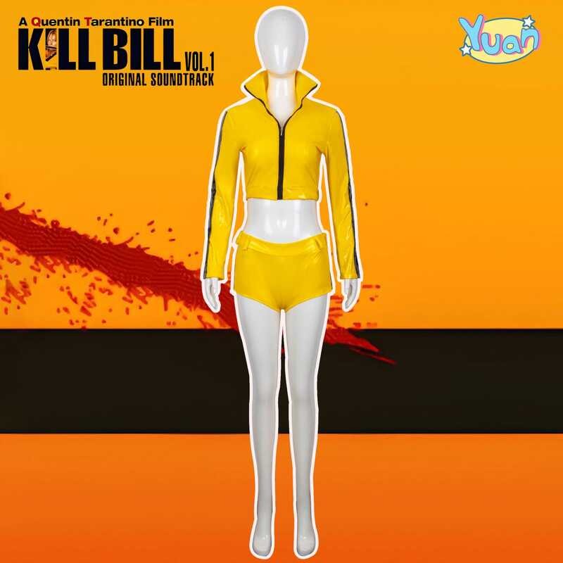 Tt Kill Bill The Bride Cosplay Shorts Short Sleeve Set Anime ...