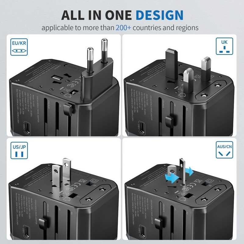 Table】 2025 【DQ EPIA Universal Travel Adapter, International Power Plug ...