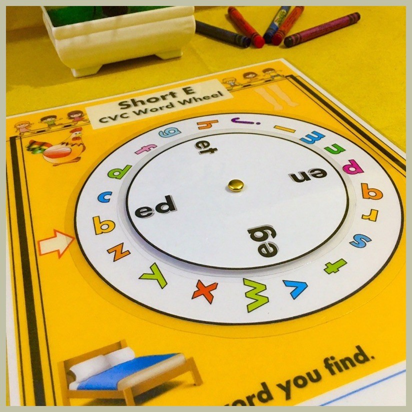 Short "E" CVC Word Wheel with FREE Dry erase Marker | Shopee Philippines