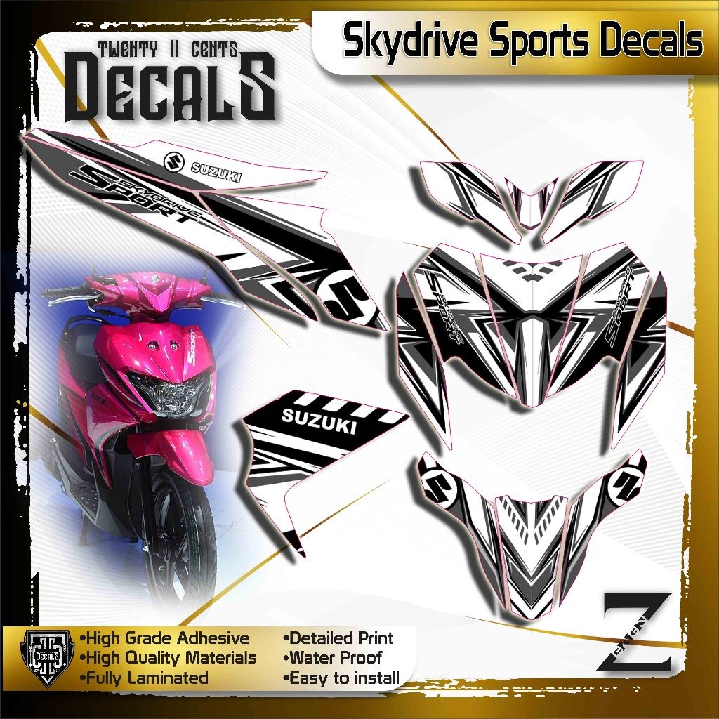 Suzuki Skydrive Sports Decals High-Quality Stickers (racing graphics ...