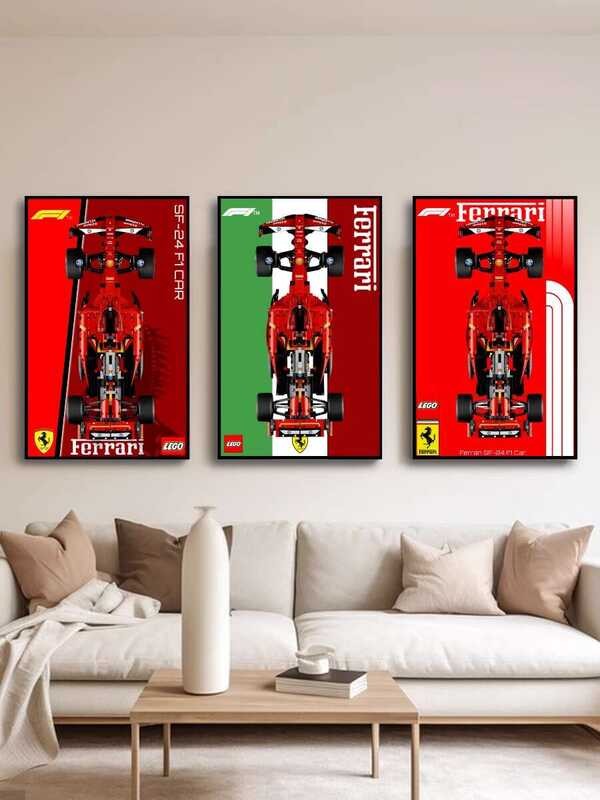 LEGO Bricks 42207 Ferrari F1 Racing Car Wall Frame Hangable Living Room ...