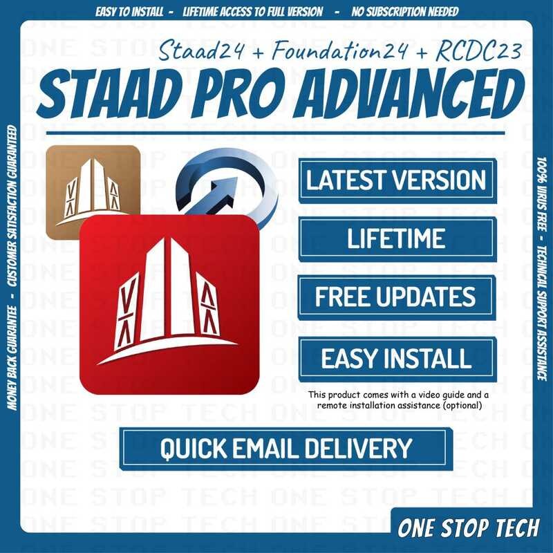 STAAD Pro 2024 Foundation + RCDC Lifetime | Windows Acb | Shopee ...