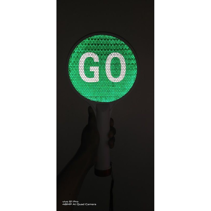 Stop and Go Traffic Signage Safety Warning Signal Reflectorized 13.5 ...