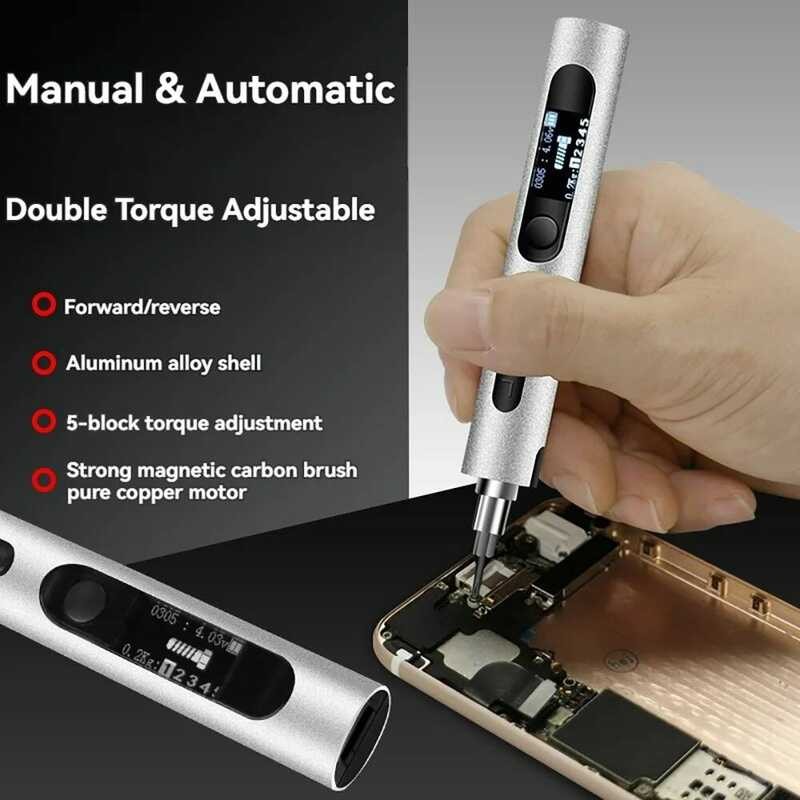 Cell 1 3.6V Phone Electric Screwdriver 5-Setting Torque Adjustment ...