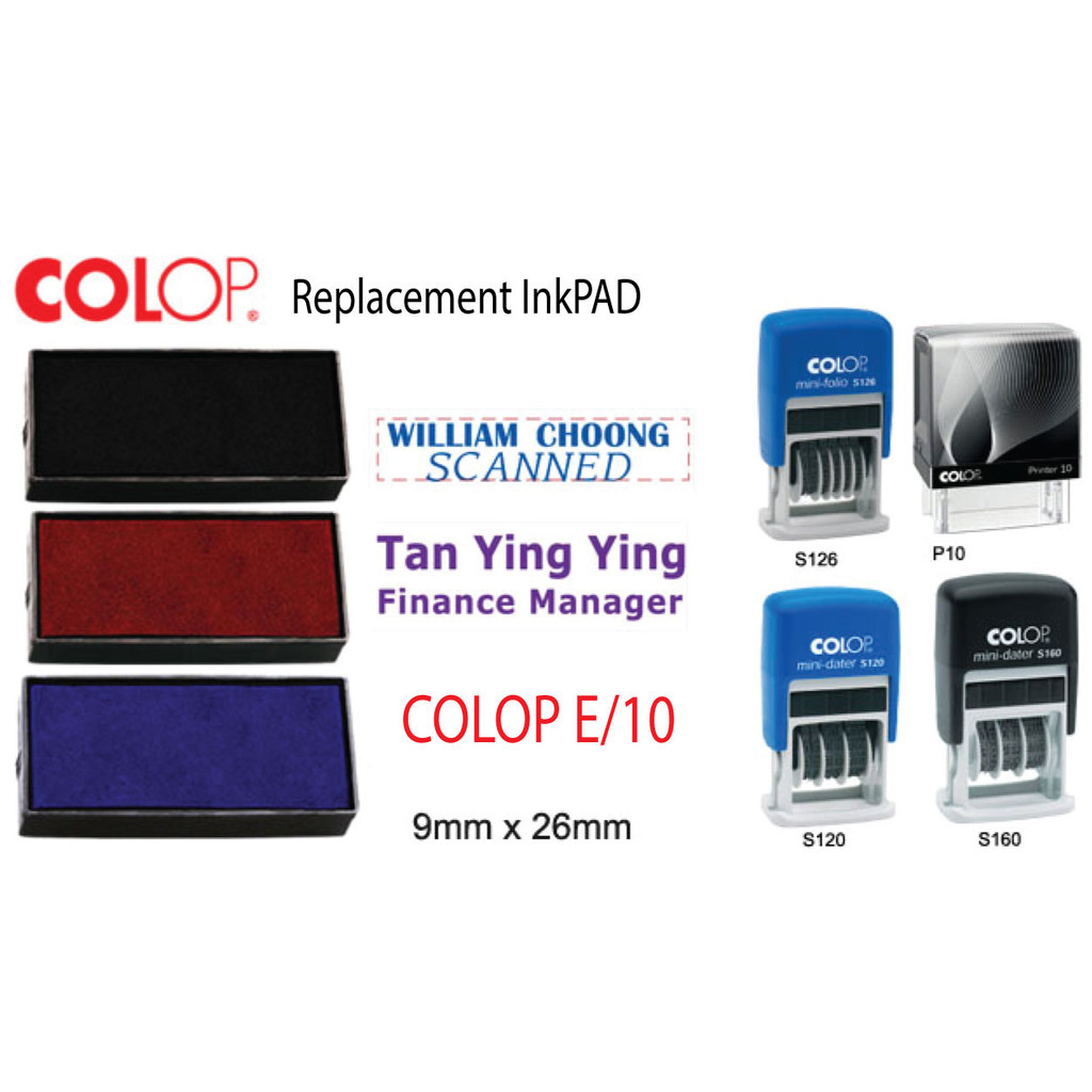 COLOP S120/13 Number Stamp 4MM / S126 6 Digits 13 Digits Numbering Stamp / replace Inkpad E/10 ...