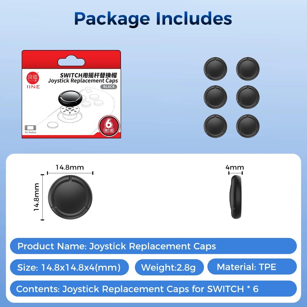 Thumb Grip Caps For Nintendo Switch/OLED/Lite Joy-Con Controller 3D ...