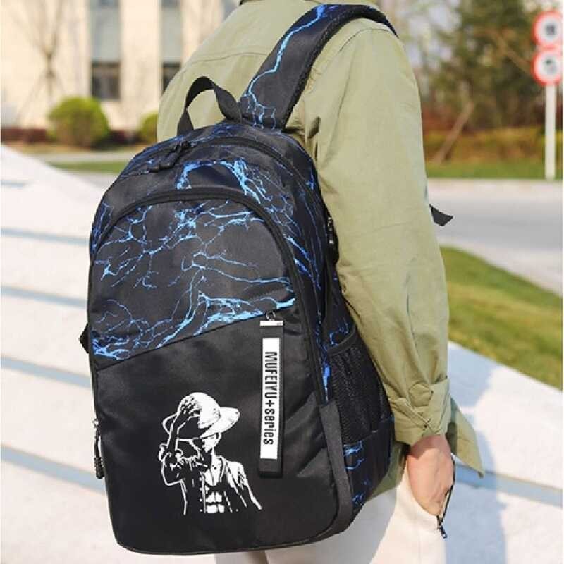 GU WEI SPORTS Animation Luminous Schoolbag Para sa Luffy Breathable at ...