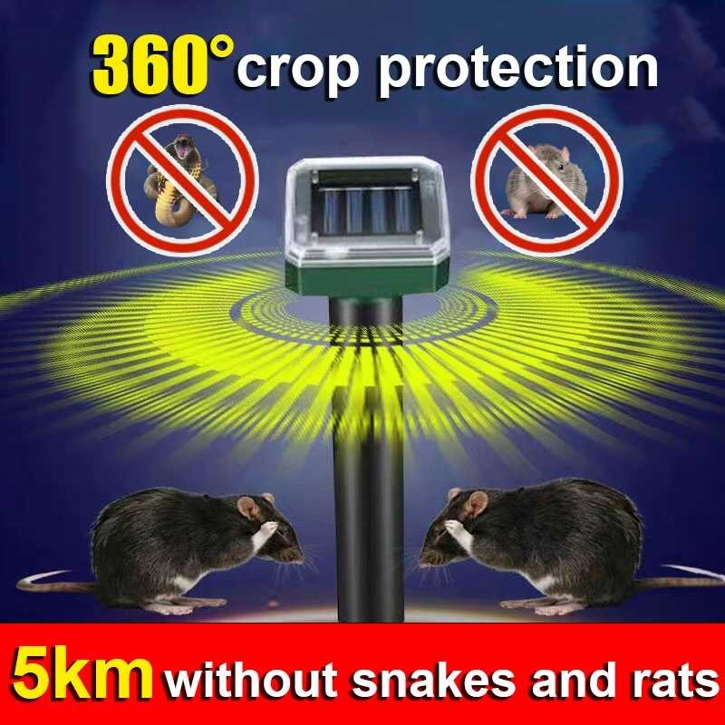 Solar Ultrasonic Vibration Mouse Repelling Snake Repeller Pest Lawn ...