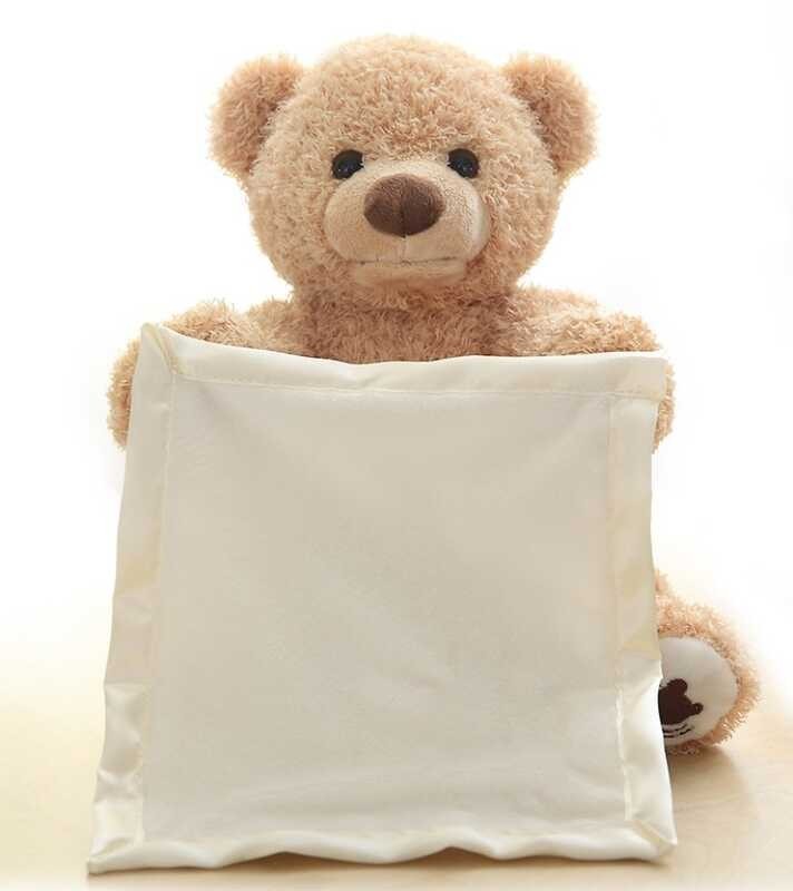 HL 30 CM Cute Teddy Hide and Search Animated Stuffed Animal Talking Shy ...