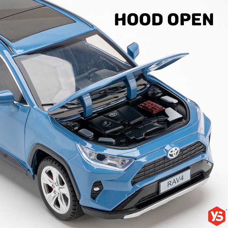 1:24 Scale Diecast Toyota RAV4 Suv Car Models Alloy Toy Vehicle With ...