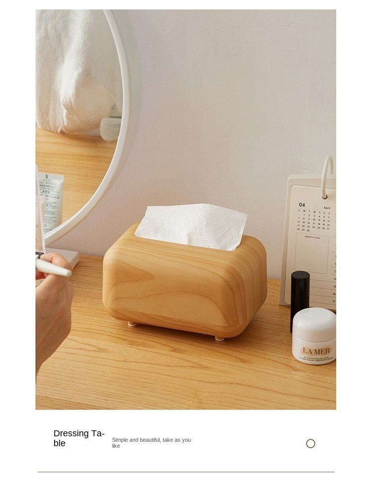 JIANJIA Wood Grain Tissue Box Japanese Tissue Box Napkin Storage Holder ...