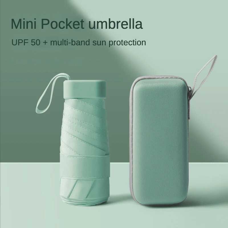 Pocket Mini Para Sa Kababaihan Flat 6 Folding Uv Sunscreen Waterproof ...