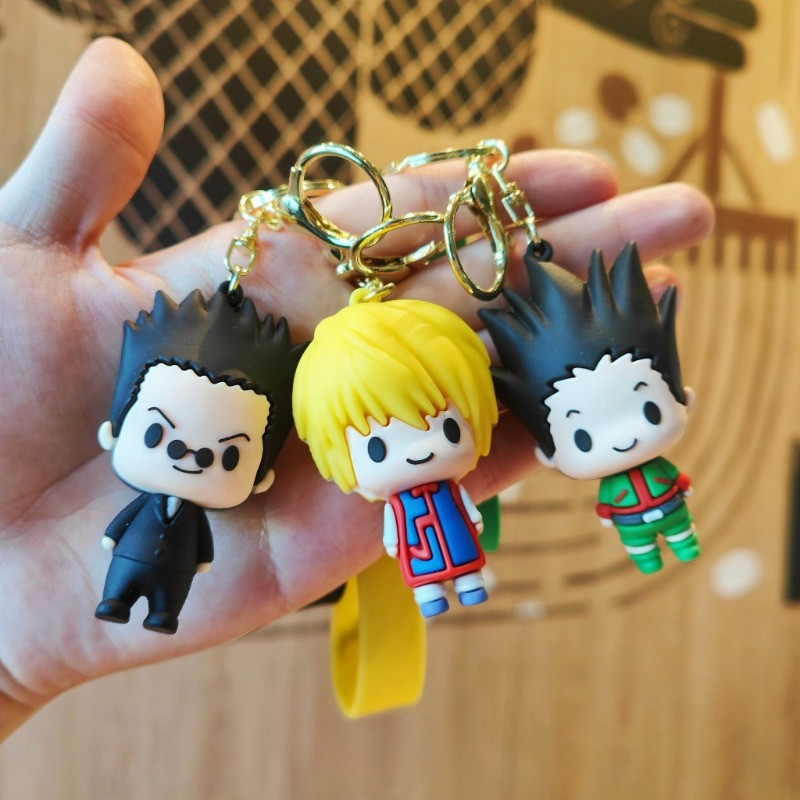 Anime Cartoon HUNTER X HUNTER Doll Keychain GON Killua Kurapika Hisoka ...