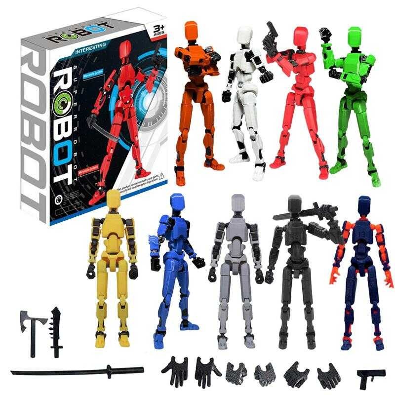 Multi Jointed Action 3D Articulated Figure Robot Movable Toy Unique ...