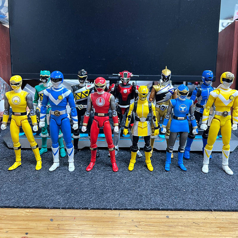 No Box Bandai SHF Power Rangers Red Yellow Green Blue Warrior 6 Inches ...