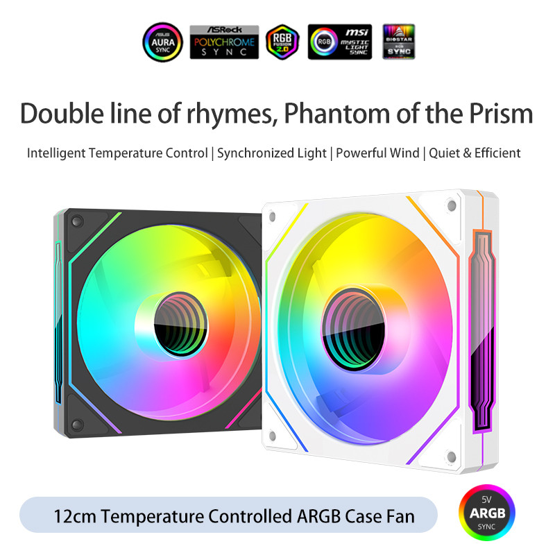12Cm ARGB 5V 3Pin 4 Pin PWM Computer Chassis Infinity Mirror CPU Coog ...