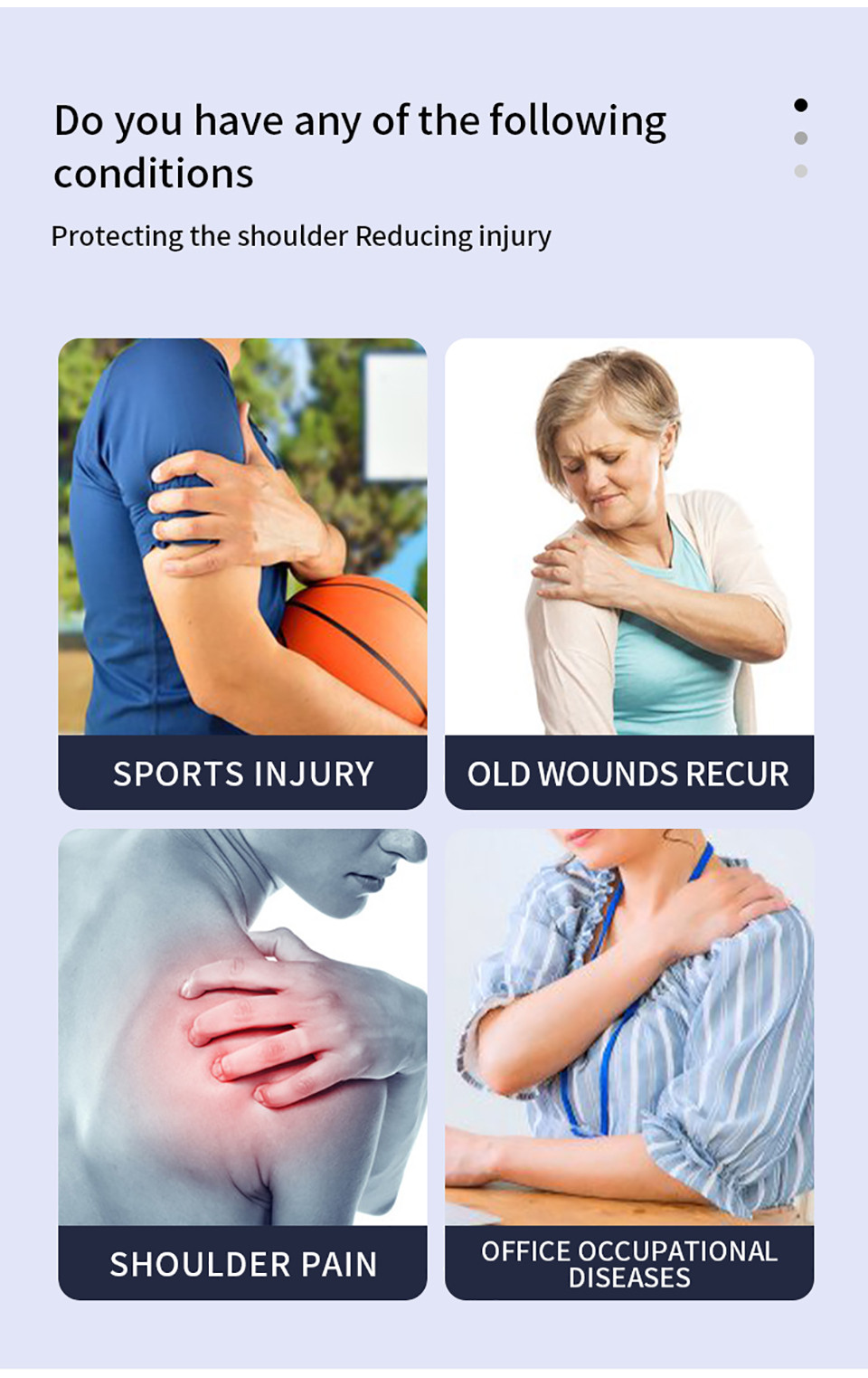 Adjustable Shoulder Brace Support Arm Rotator Cuff Dislocated Sholder ...