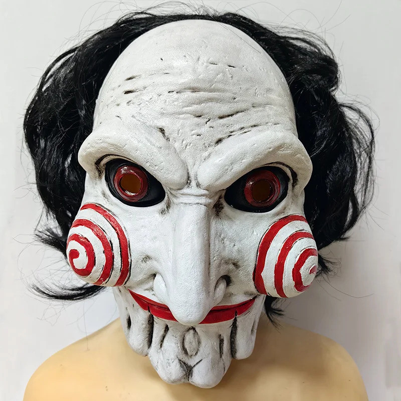 § Horror Demon Jigsaw Mask Cosplay Saw X Scary Killers Latex Helmet ...
