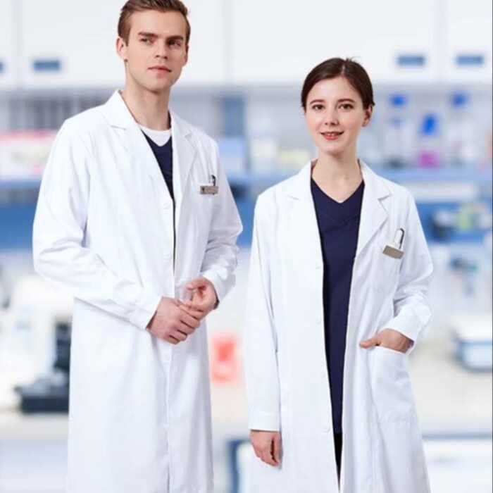 COD Lab Coat Long Sleeve Lab Coat White White Coat lab gown white ...