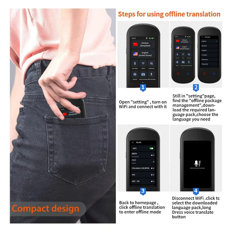 Z2 Translator Smart Translator Translate 138 Languages Travel Real Time ...