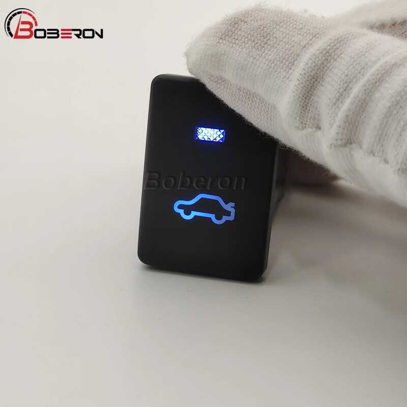Pc Key 1 Blue LED Light Car Trunk Lid Tailgate Open Push Button Boot ...