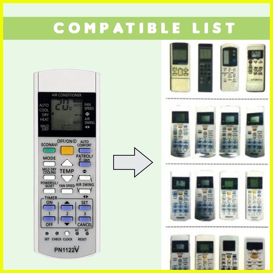 Universal Aircon Remote Control K-PN1122 Split Type Aircon Remote ...