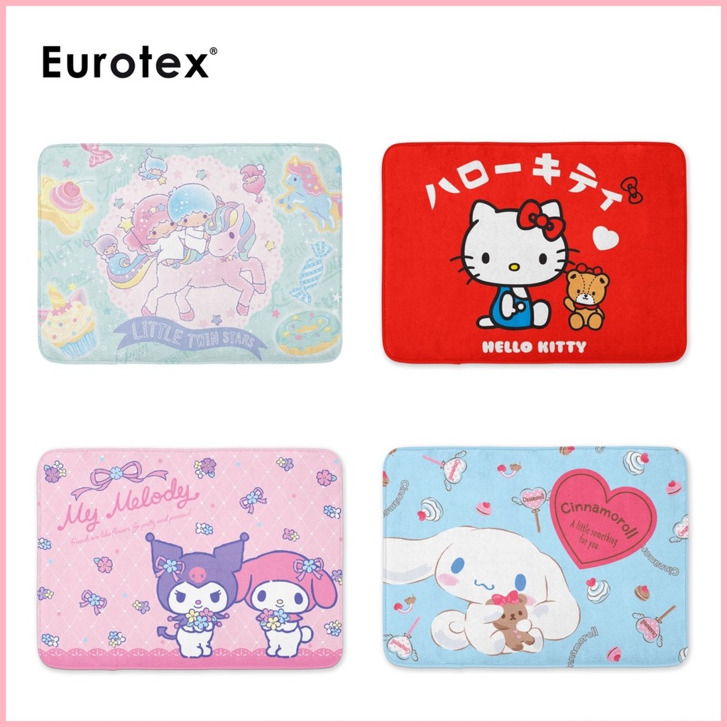 Sanrio Memory Foam Bath Mat, Hello Kitty, Little Twin Stars ...