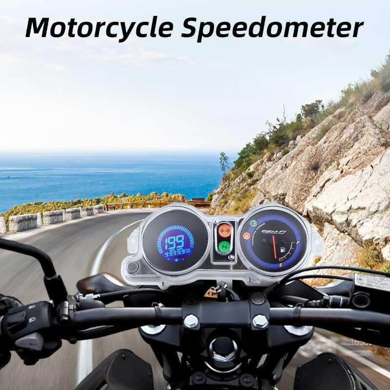 Universal Motorcycle Speedometer Digital Dashboard LED Electronics ...