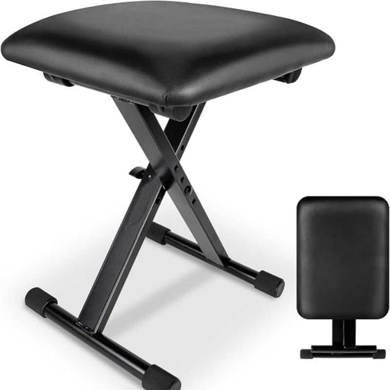 X-Type Foldable Keyboard Instrument Piano Drum Stool Adjustable Height ...