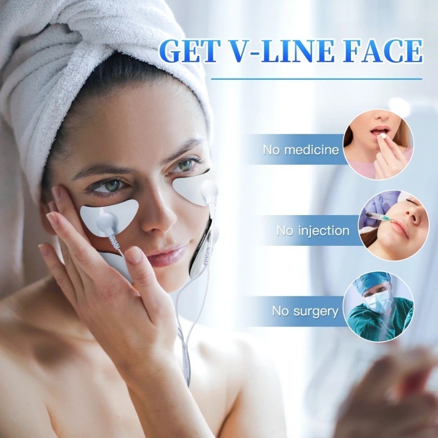 EMS Facial Massager Current Muscle Stimulator Facial Lifting Eye Beauty ...