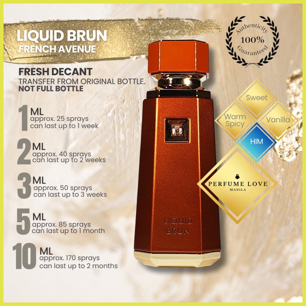 PERFUME DECANT FA Liquid Brun | Shopee Philippines