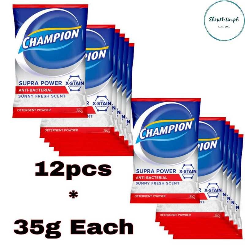 Champion Detergent Powder Sunny Fresh Scent 12Pcs*35G Each 756 | Shopee ...