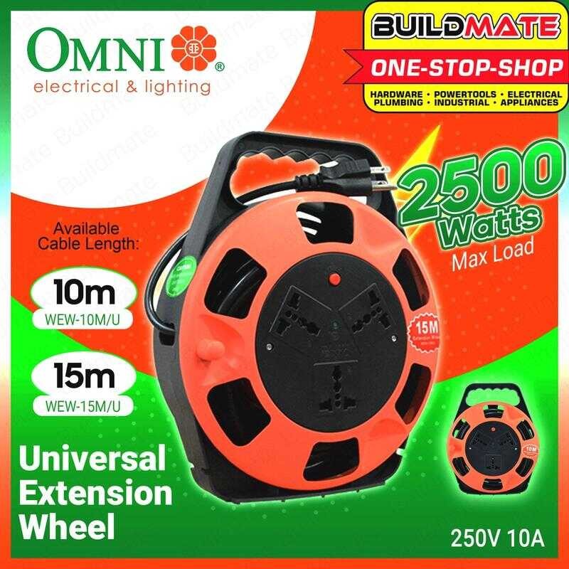 Omni Extension Cord Wheel Power Strip 15M ( Wew15mu) •Buildmate ...