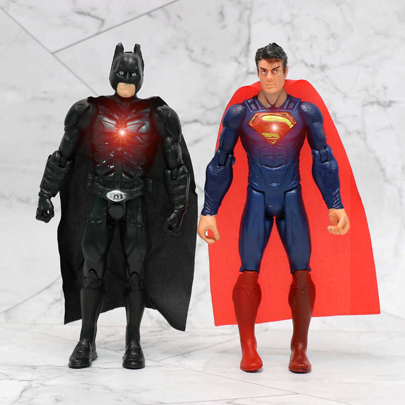 Batman Figure Superman Toy Model Doll Movable Light-Up Justice League ...