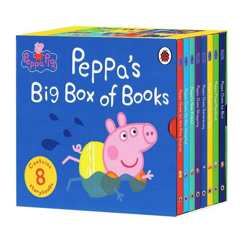 Original English Picture Book Peppa Pig Peppa Big Peppa's Box of Books ...