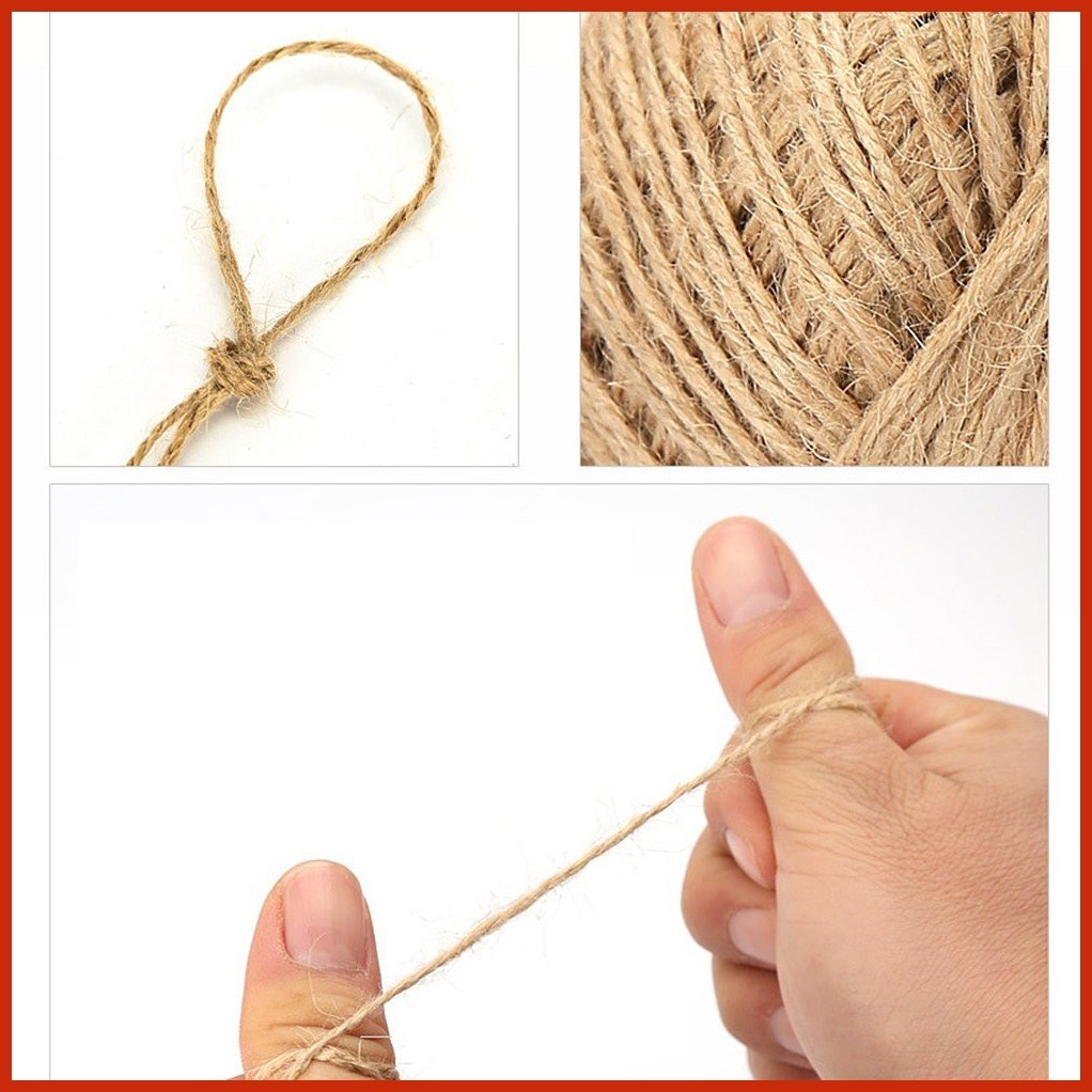 100/200m Jute String Twine 2mm rope Natural Hemp Rope Jute Rope String ...