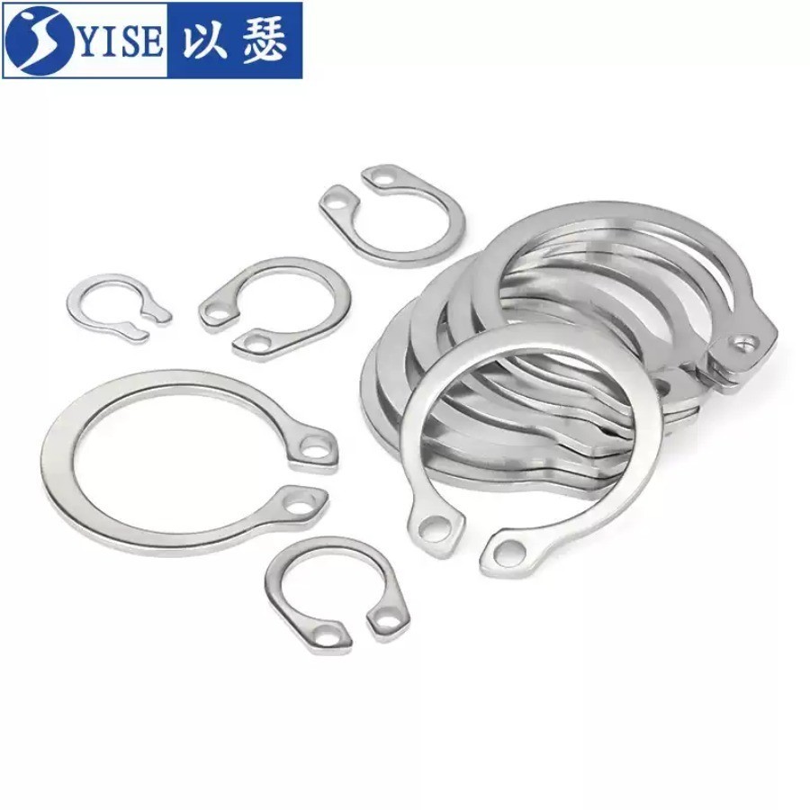 304 SS C-Clip Retaining Rings - Heavy Duty External Circlips for ...