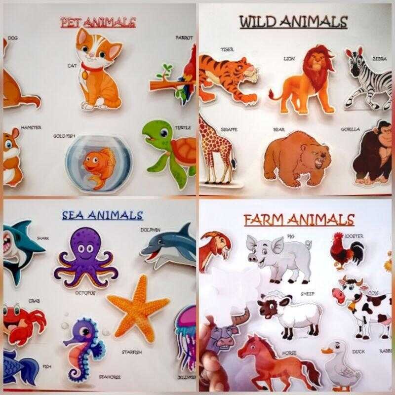 Busy Book / Quiet Book Velcro Activity - Animals /Learning Materials ...