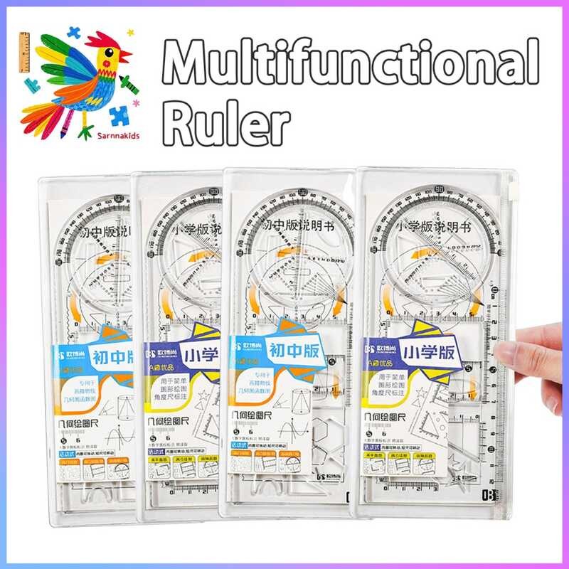 Multi Functional 360 ° Movable Geometric Drawing Ruler For Students ...