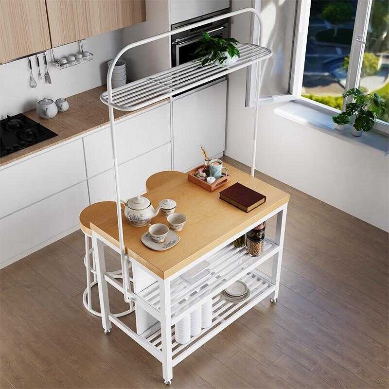 ☑♥ Movable Kitchen Island Separate Open-Style Home Small Solid Wood ...