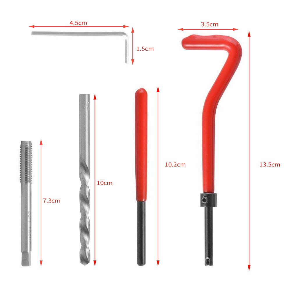 30Pcs Metric Thread Repair Insert Kit M5 M6 M8 M10 M12 M14 Helicoil Car ...