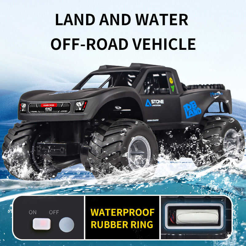 々 Amphibious Remote Control Car, 2.4G 4WD RC Car,Land and Water Off ...