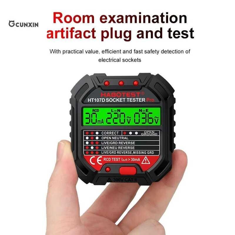 M CUNXIN Ground Zero Line Digital Display Polarity Phase Check Socket ...