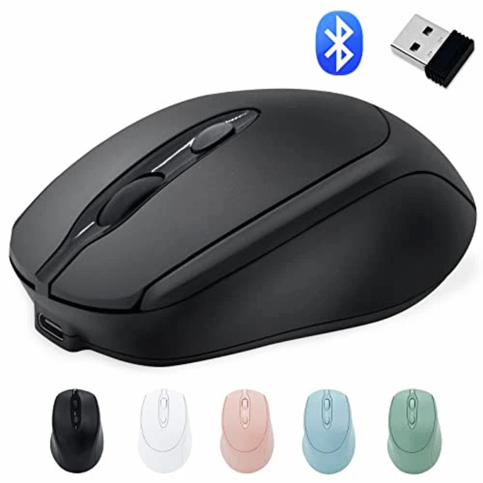 Wireless Mouse Computer Mouse Portable Silent Mice Dual Mode Bluetooth ...