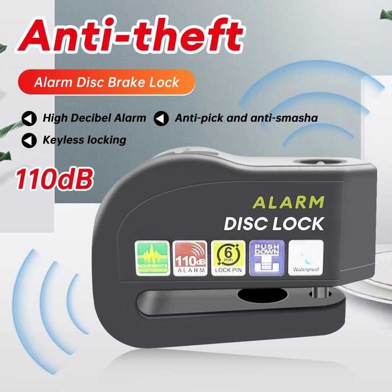 Motorcycle Alarm Disc Lock Anti-Theft Lock Wheel Disc Brake Security ...