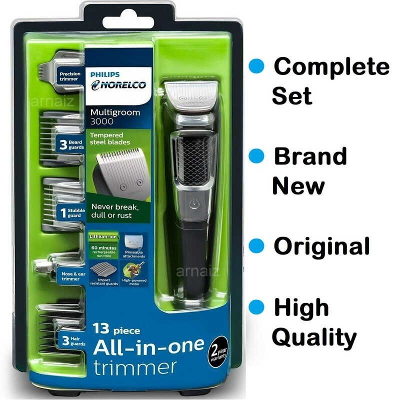 Multigroom Norelco All-In-One Series 3000 13 Attachments FFP Hair Body ...