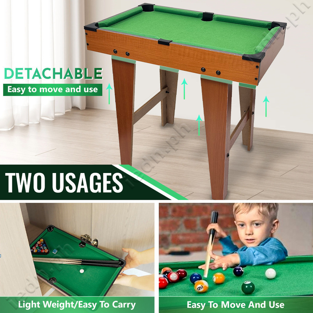 Billiard Table Set for Kids Mini Billiard Table Wooden Tabletop With ...